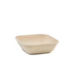500ml Bagasse Square Container Kraft | Enviropack